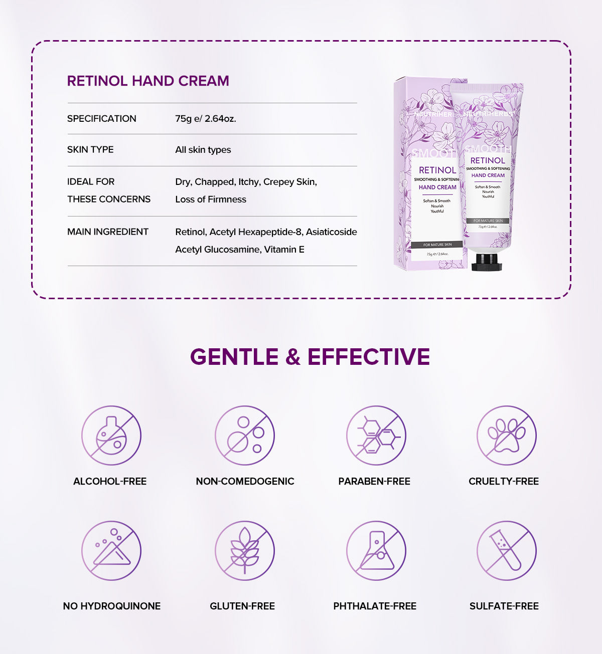 Private Label & Wholesale Retinol Smooth Hand Cream – Amarrie Cosmetics